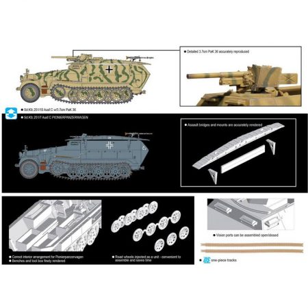 Sd.Kfz.251/7 Ausf.C Pionierpanzerwagen (2 in 1) 1/72 » Mister Model
